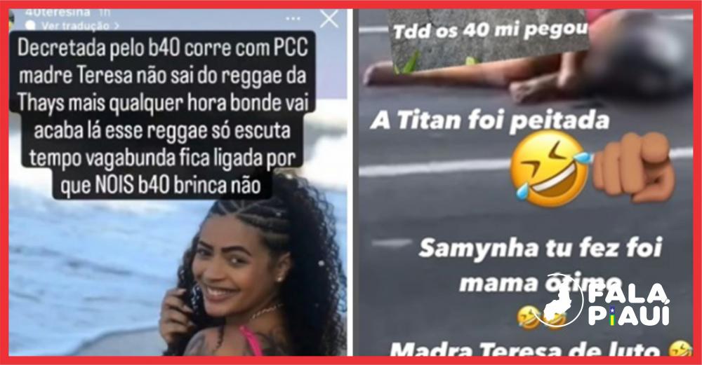 Bonde dos 40 comemora morte da blogueira Samynha Silva